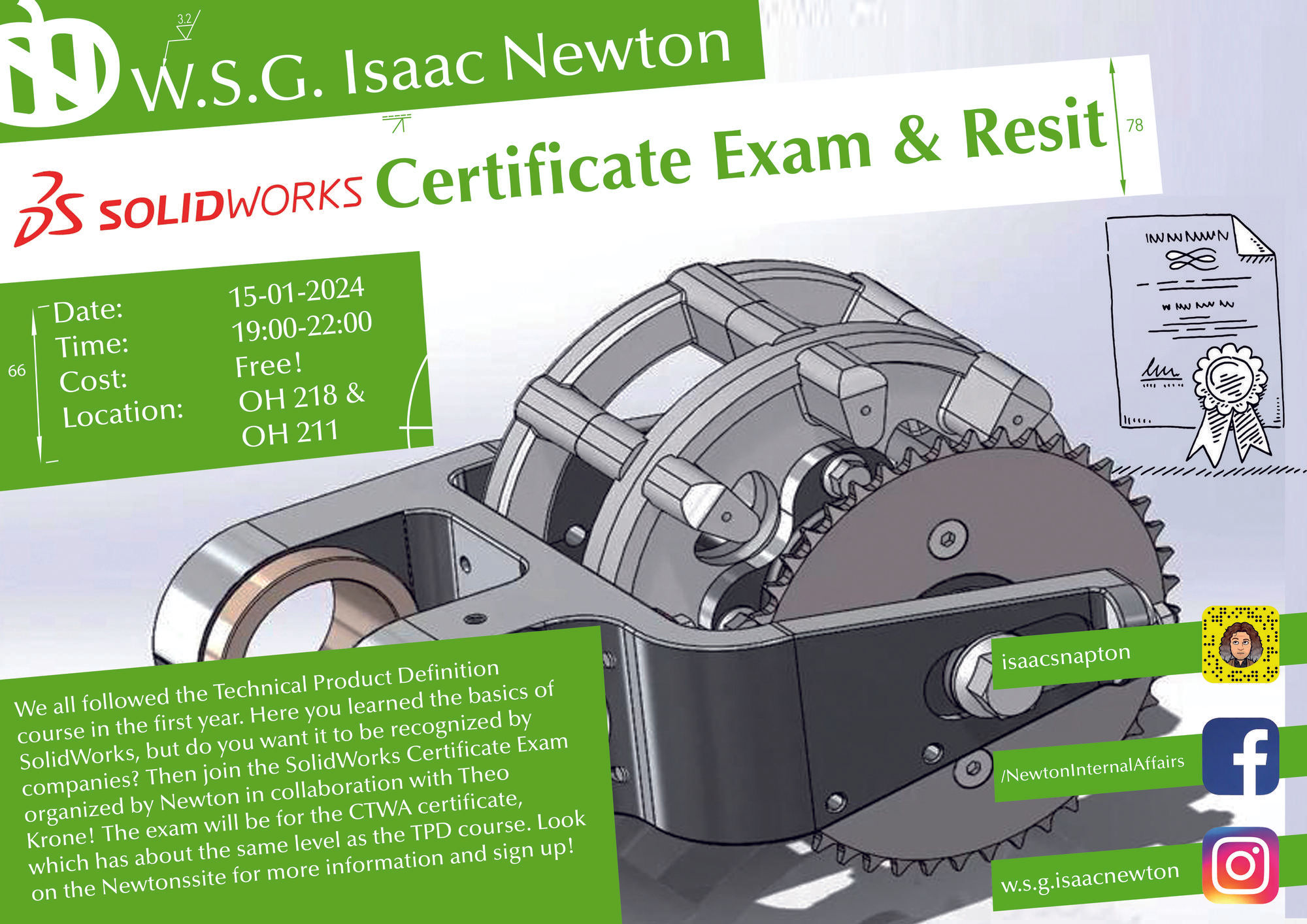 W.S.G. Isaac Newton - Events